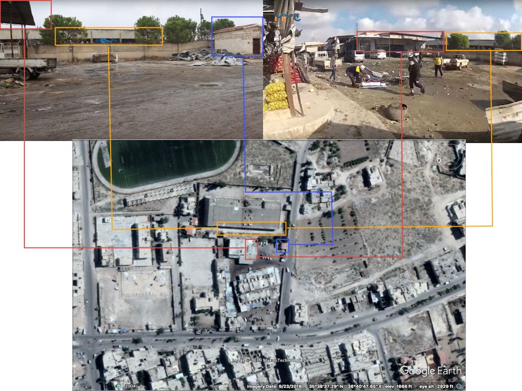 Airstrike on Al Hal Market in Maaret Al Numan | Syrian Archive