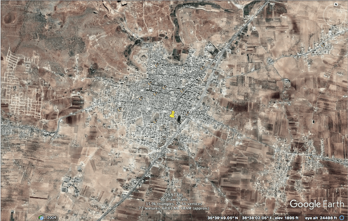 Airstrike on Al Hal Market in Maaret Al Numan | Syrian Archive